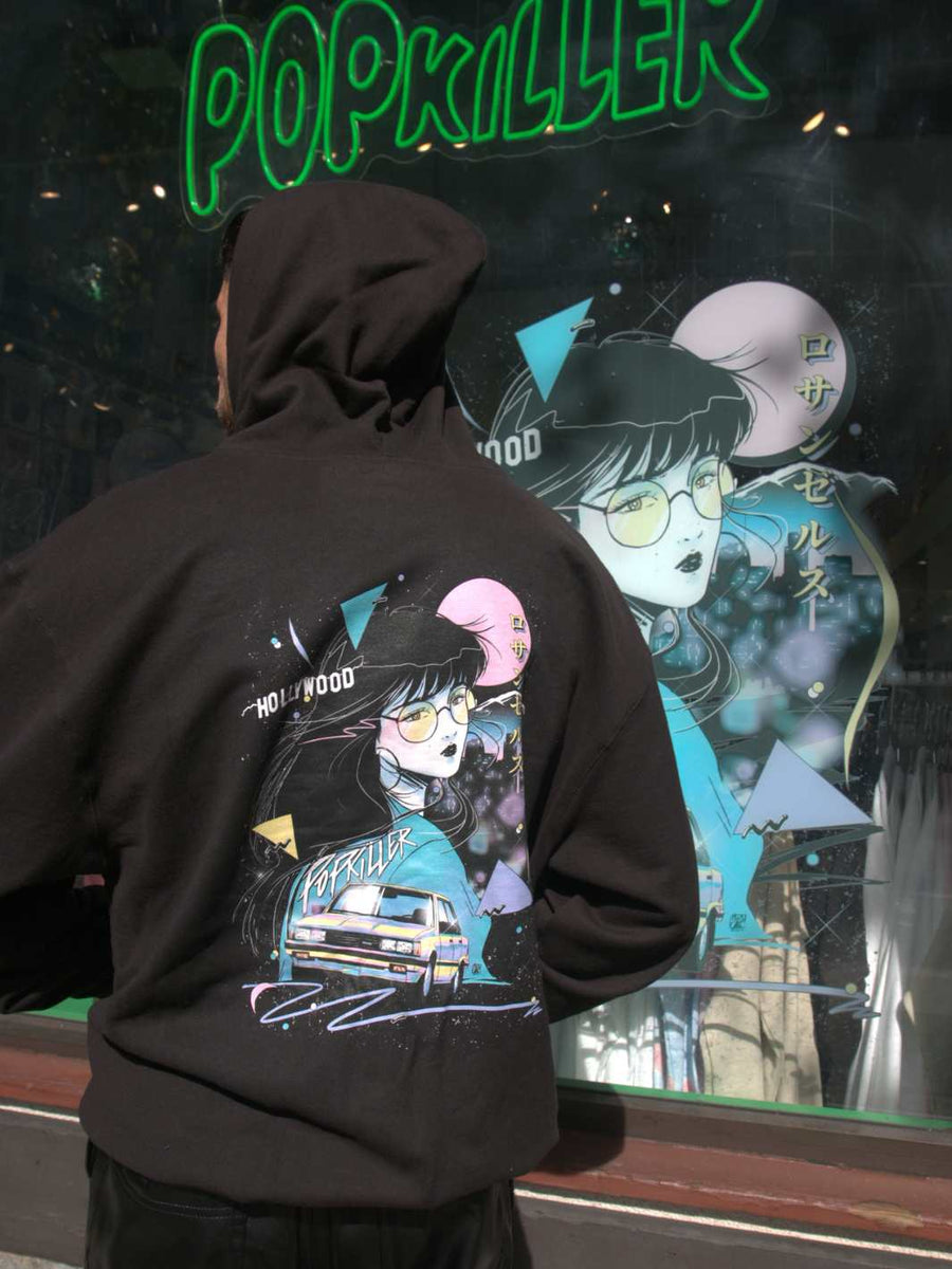 Popkiller Artist Series Mizucat Los Angeles Zip Up Hoodie